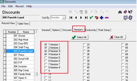 Discount setup at POS (Micros)