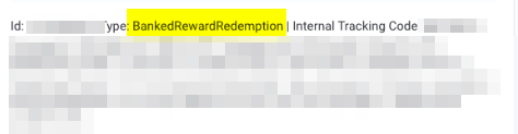 What is a banked reward redemption?