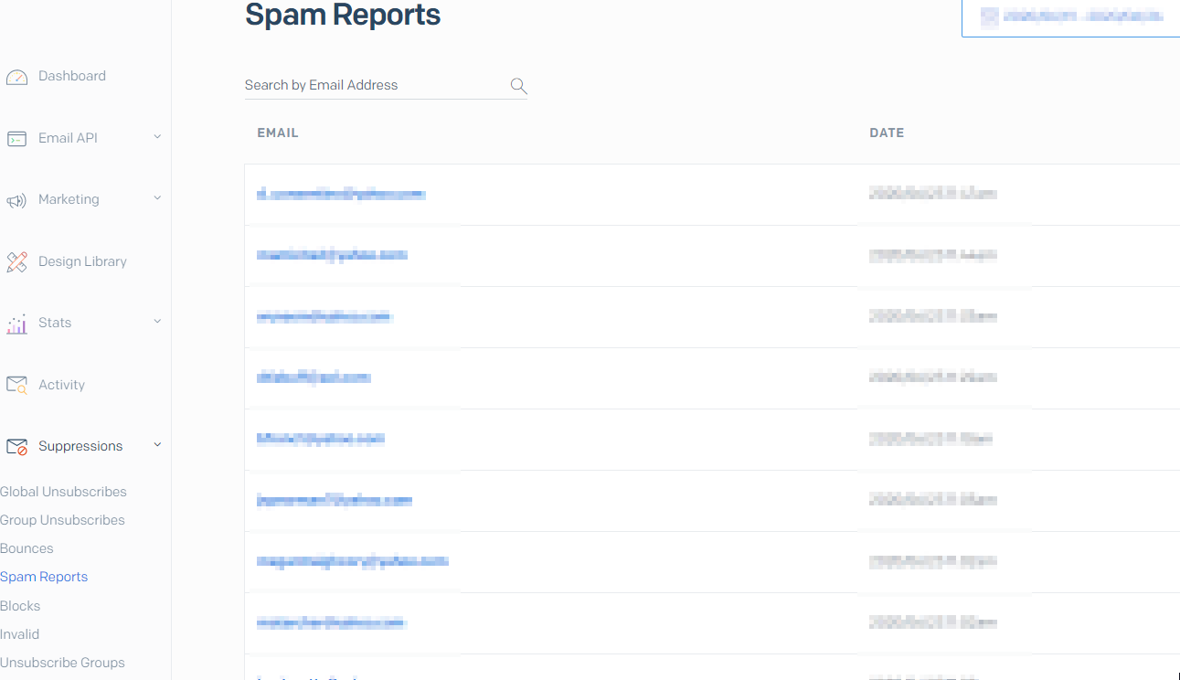 How to check total Spam reports in Sendgrid?