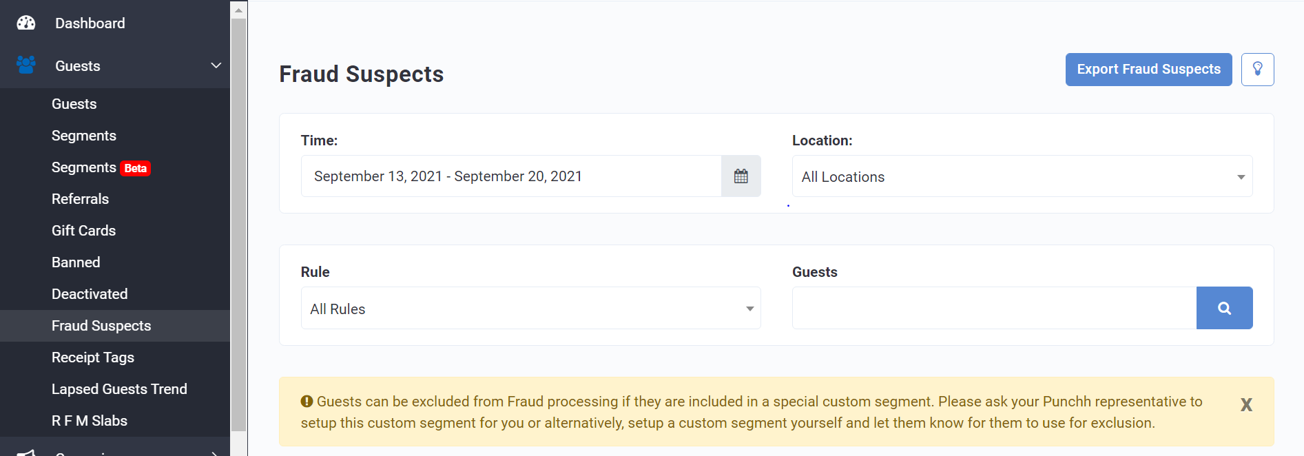Can the Fraud Detection report be automatically sent to a individual