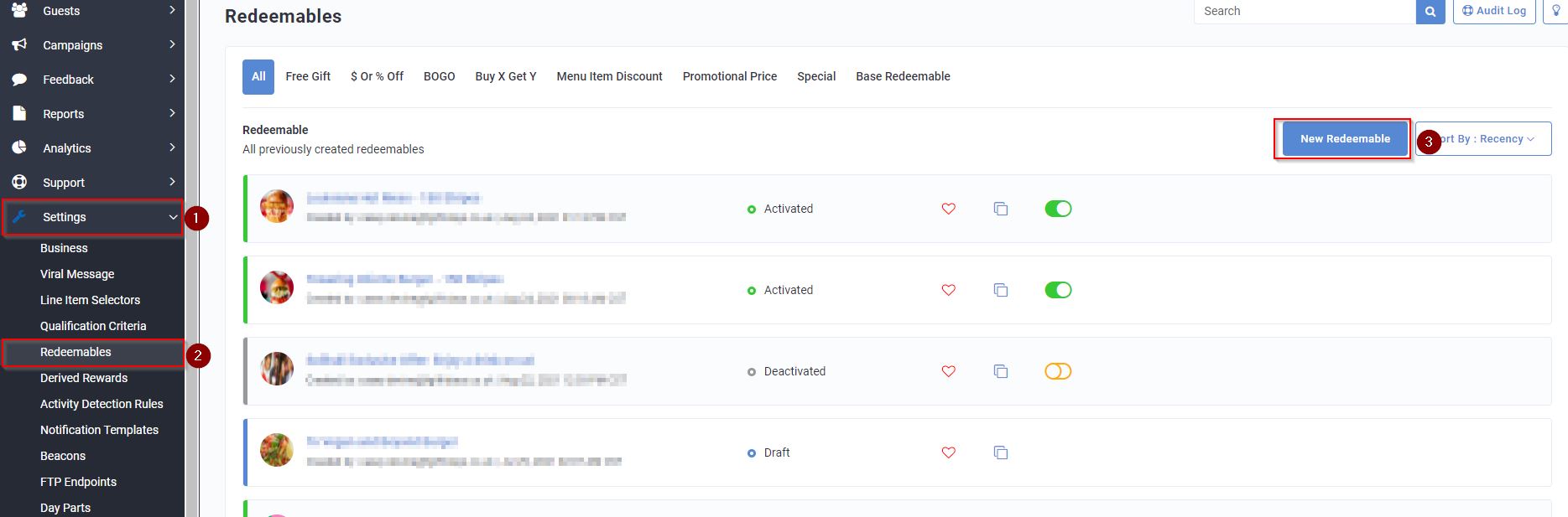 How to add a new redeemable to loyalty goals? (applies to Points Unlock ...
