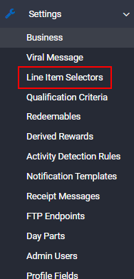 How to add new menu item IDs in an existing Line Item Selector?