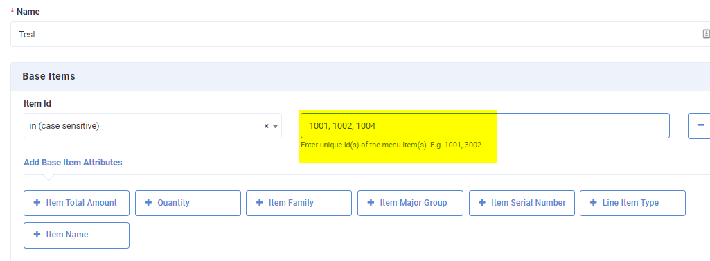 How to add new menu item IDs in an existing Line Item Selector?