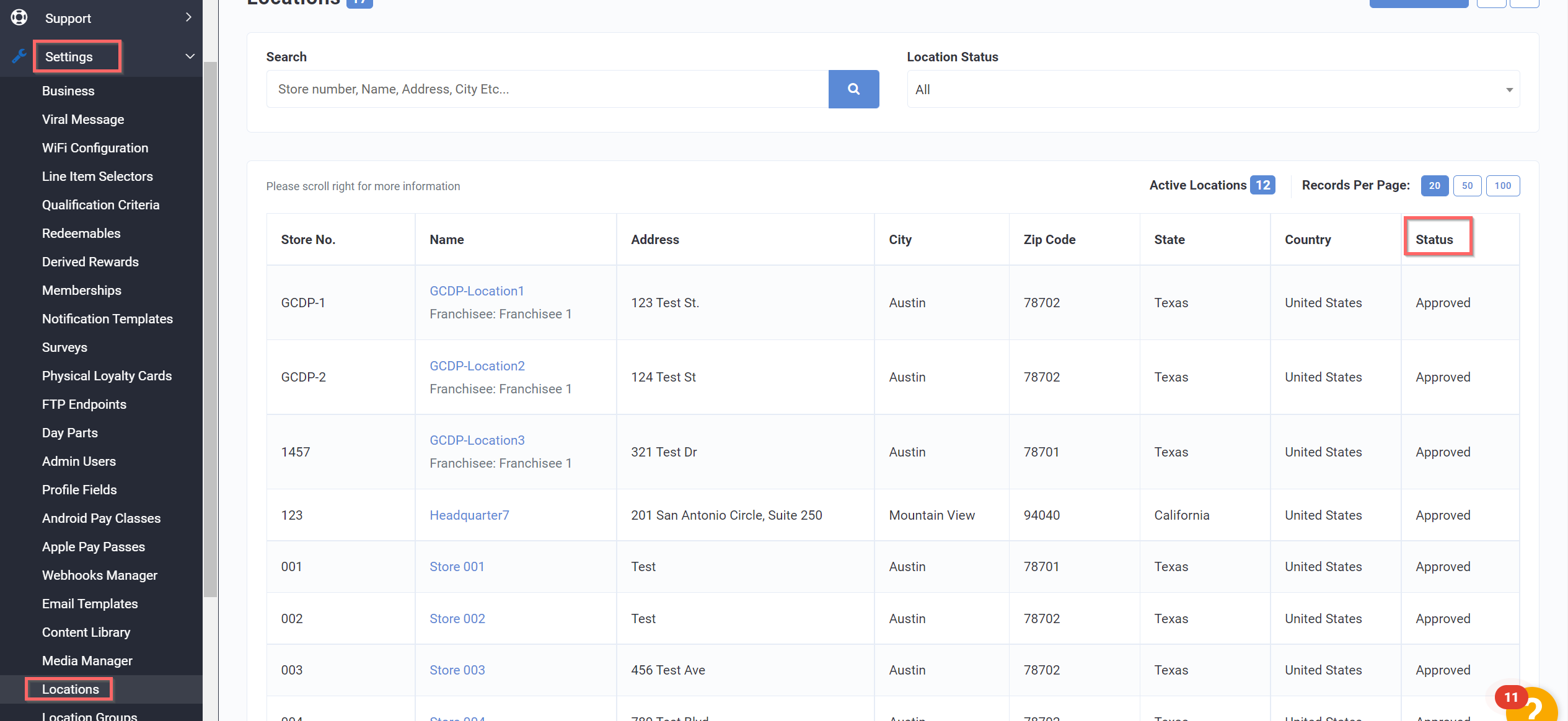 Why is a location missing in the map on the app?