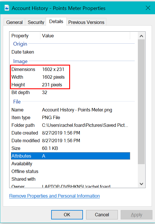 How to check an image's resolution? (Windows PC)