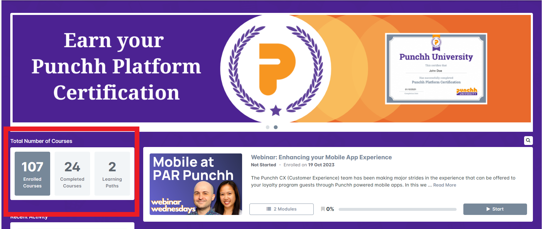 How to access and navigate Punchh University