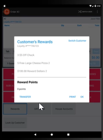 Proper loyalty workflow (Toast)