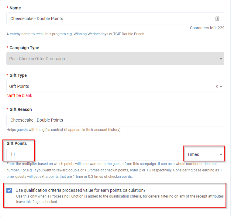 Why is the double points Post Checkin offer Campaign not gifting double ...
