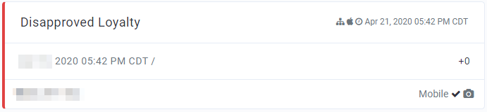 What does the Disapproved Loyalty error message mean? (Receipt Image ...