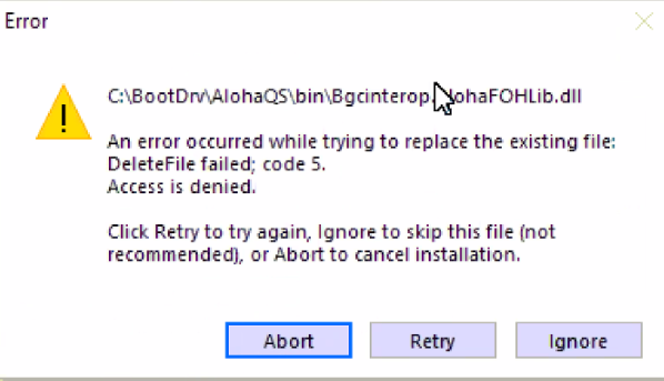 How to resolve the Error Code 5 that client receives while installing ...
