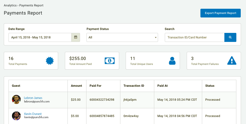What is the Payments Report?