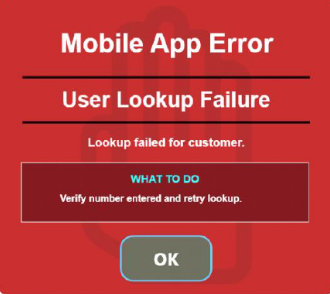 Why am I receiving 'User Lookup Failure' error message on the POS? (Aloha)
